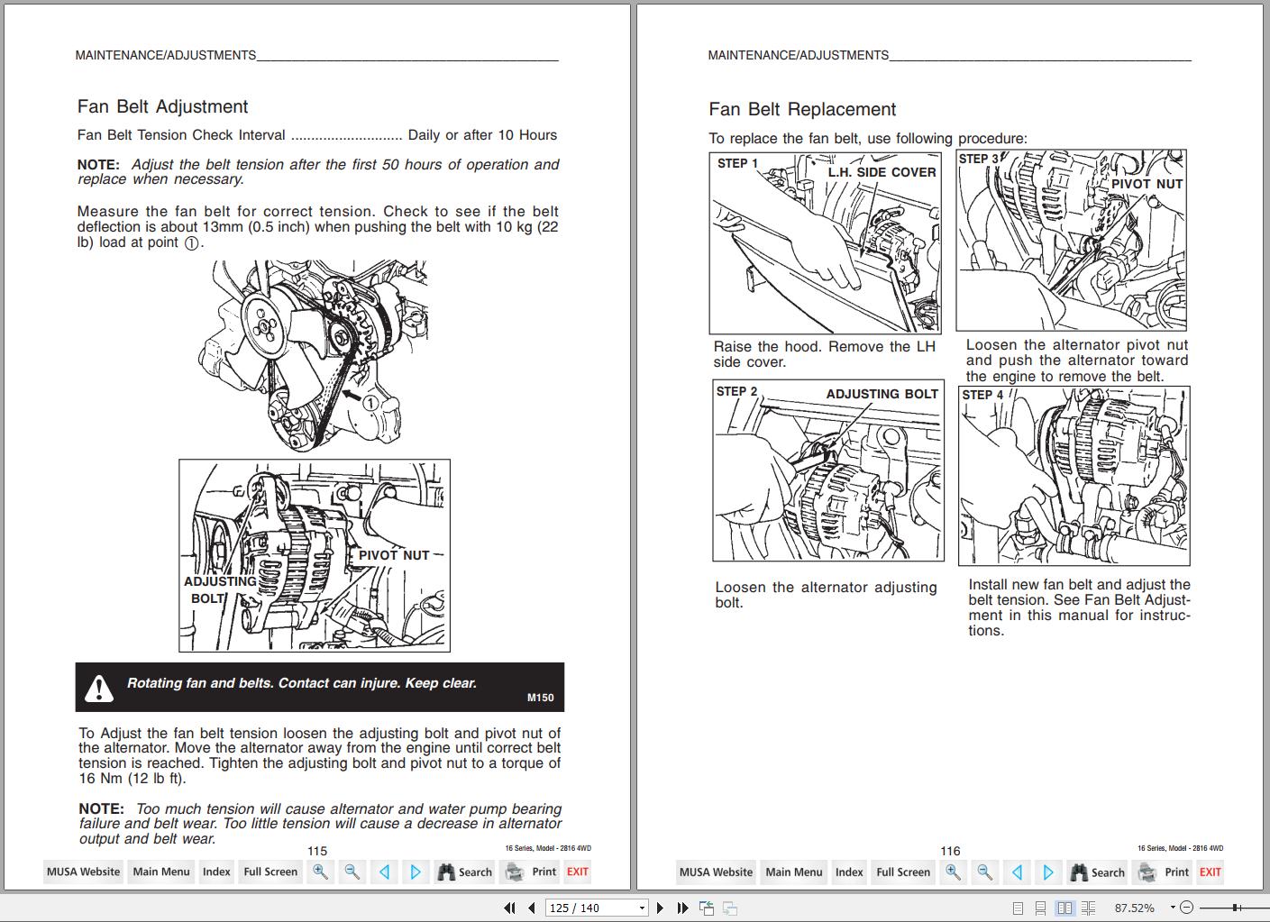 Mahindra Tractor 16 Series 2816 Gear Operator Manual