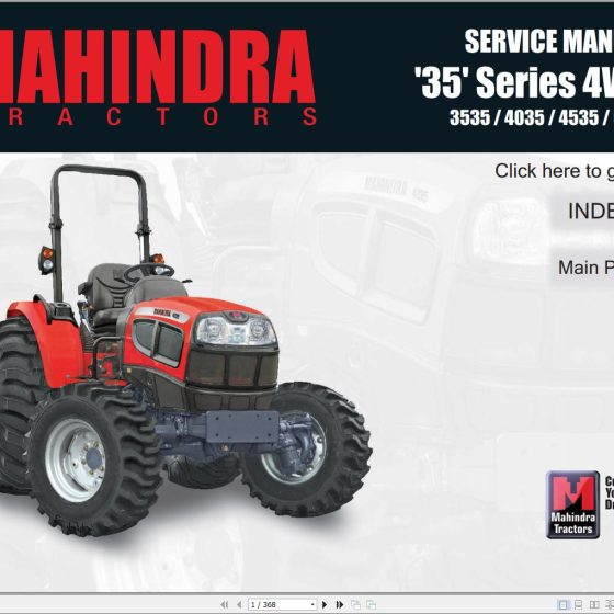 Mahindra Tractor 35 Series 3535 4035 Gear ML120 Operator Manual, Parts ...