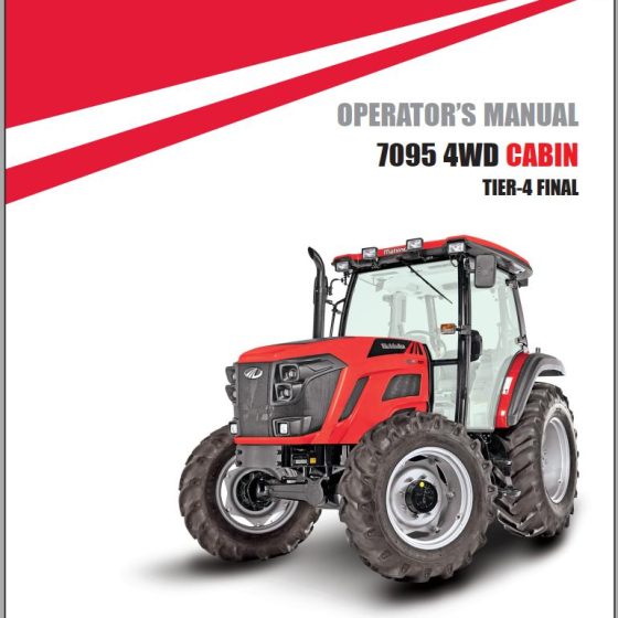 Mahindra Tractor 8000 Series 8090 8100 4WD Cabin Operator Manual