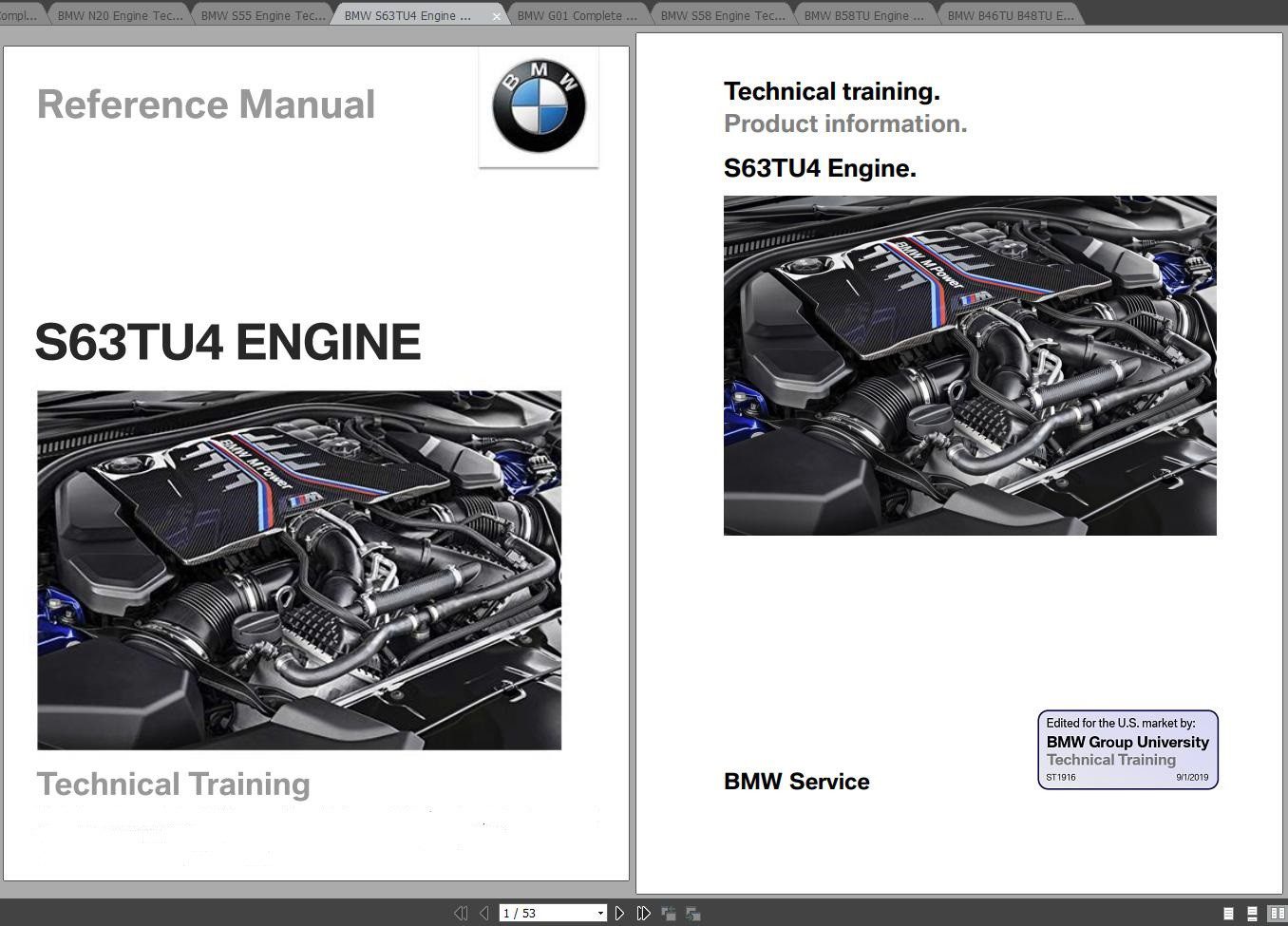 BMW 2013-2021 Engine and Vehicle Training Manual