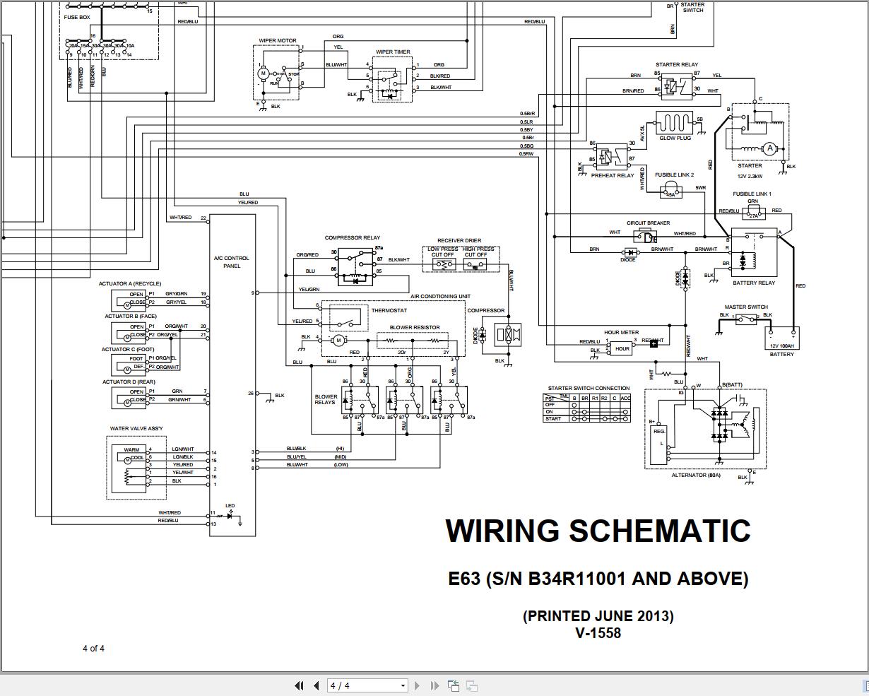 Bobcat Excavator Controls Diagram Bobcat Excavator E08 Elect
