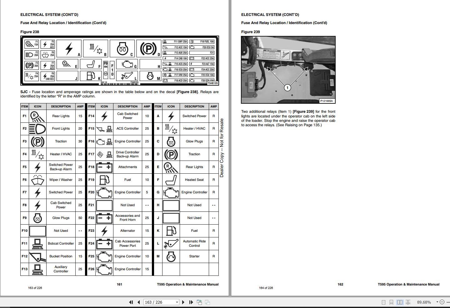 Bobcat Compact Track Loader T595 Operation and Maintenance Manual ...