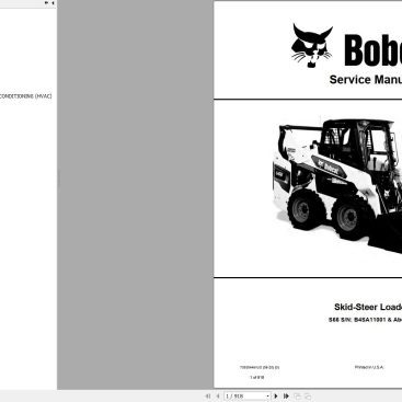 Bobcat Skid-Steer Loader S66 Operation and Maintenance Manual 2020