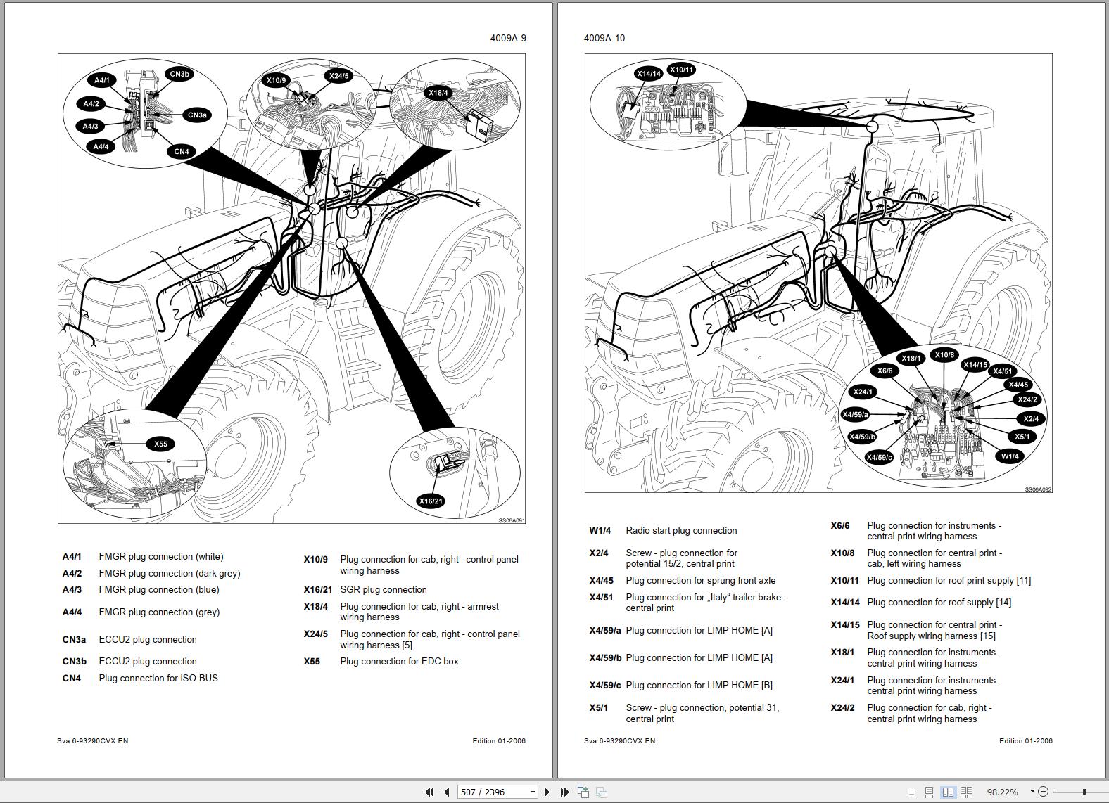 Case Tractor CVX 1135 to CVX 1195 Service Manual Sva 6-52255