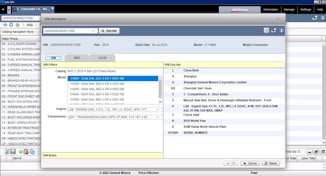 Vmware General Motors GMIO Spare Parts List Program EPC 10.2022 Download