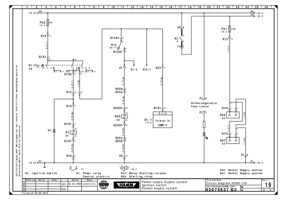 Hamm Electric Hydraulic Schematic Compactor Tandem Roller Collection