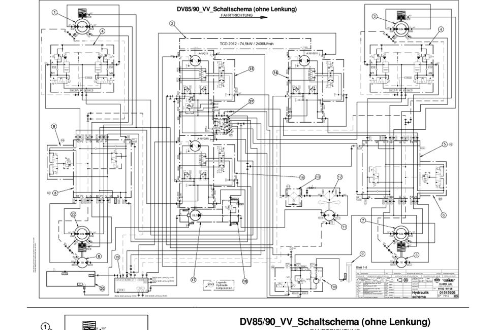 Hamm Electric Hydraulic Schematic Compactor Tandem Roller Collection