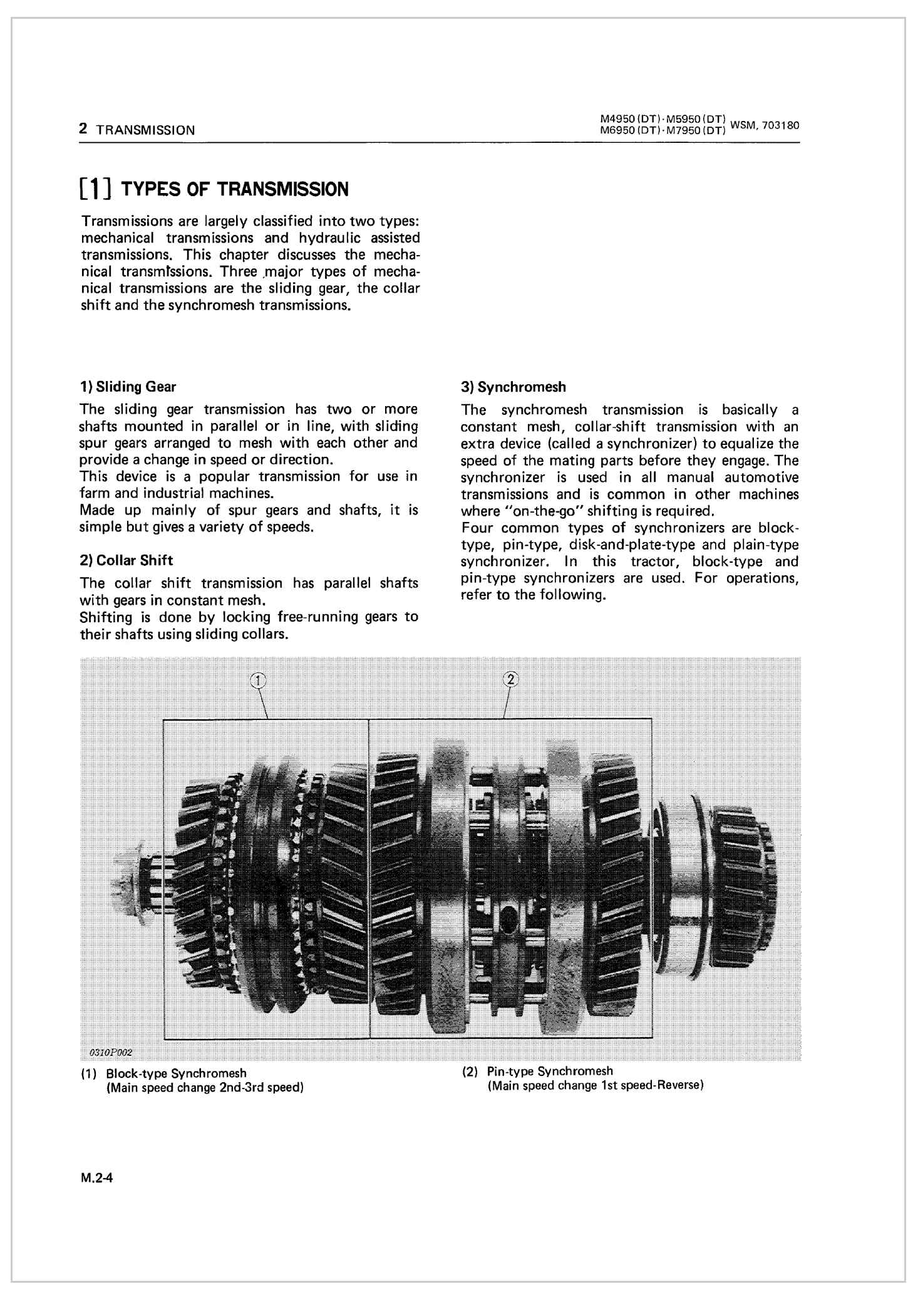 Kubota Tractor M4950 DT Workshop Manual