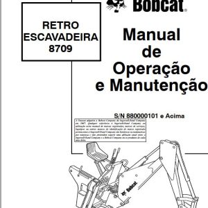 Bobcat Backhoe 905B Operation & Maintenance Manual 6566554 PT