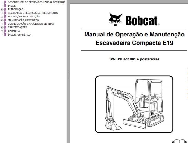 Bobcat Compact Tractor E19 Operation & Maintenance Manual PT