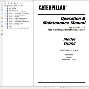 CAT Telehandler TH255C Parts Manual