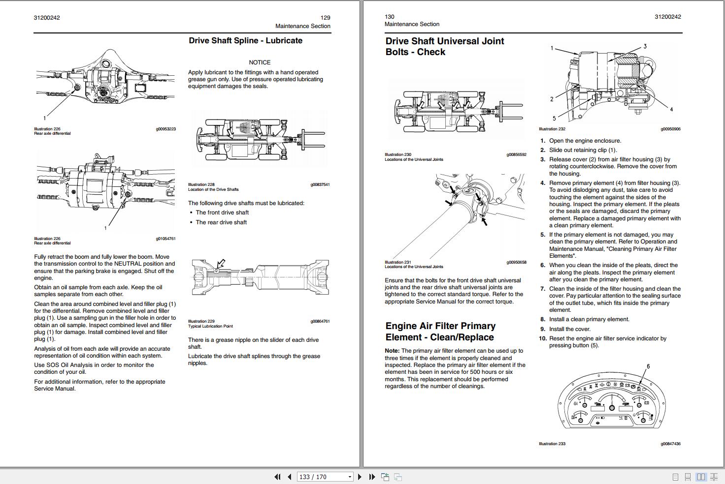 CAT Telehandler TH330B Operation And Maintenance Manual