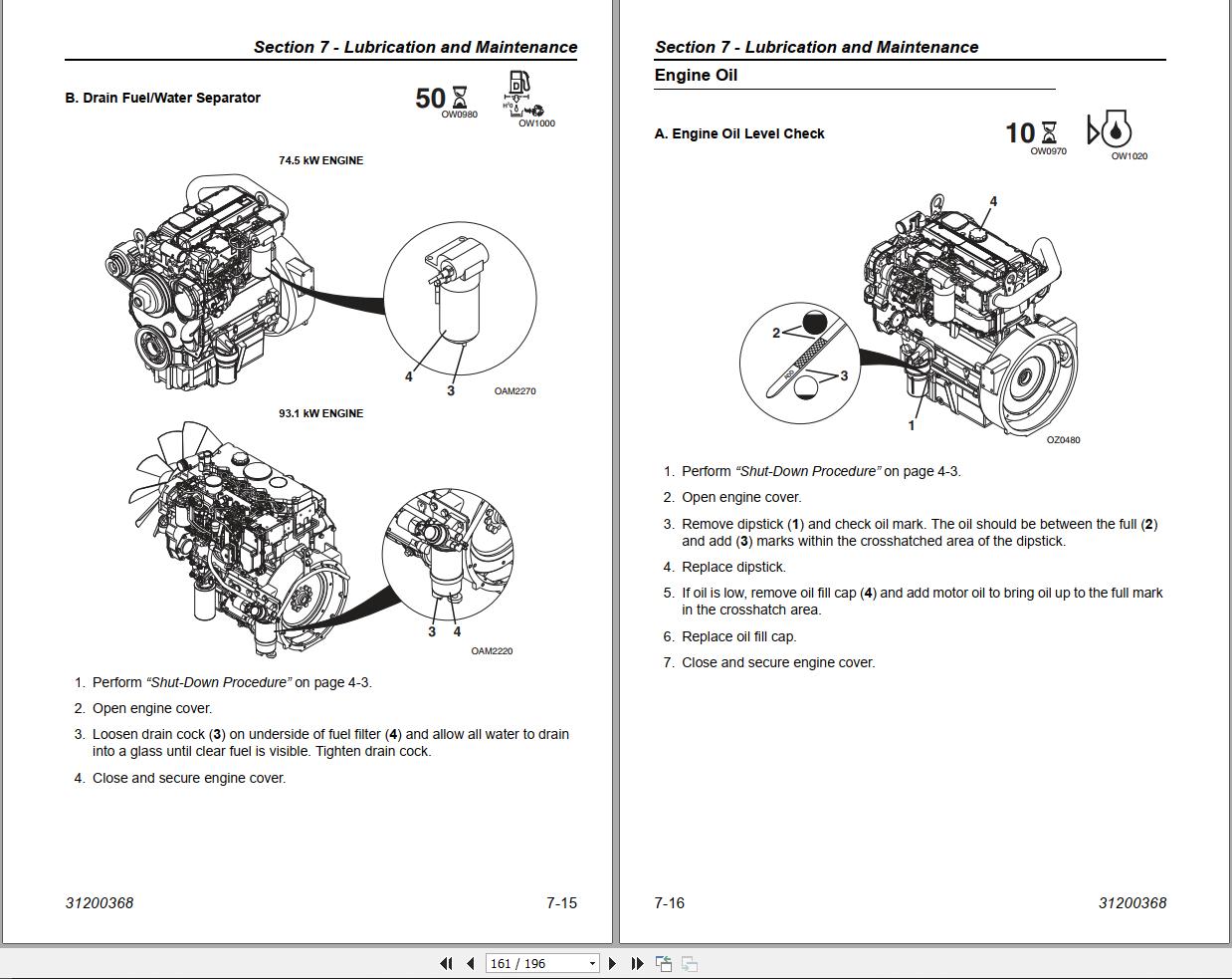 CAT Telehandler TH407 Operation And Maintenance Manual