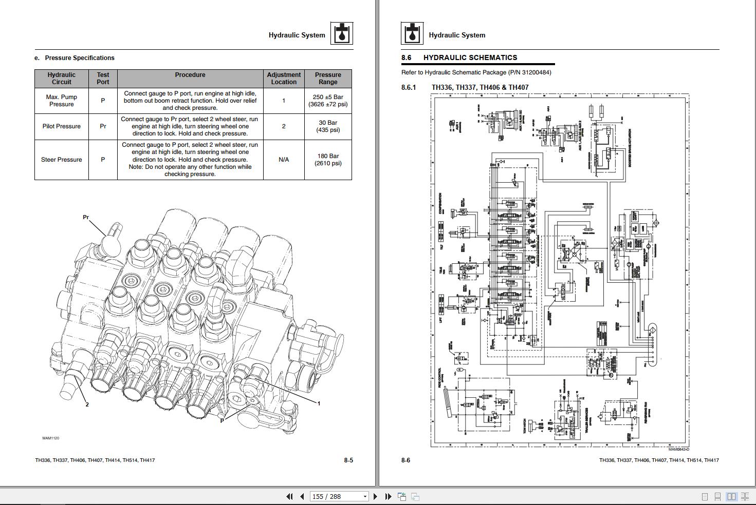 CAT Telehandler TH414 Service Manual