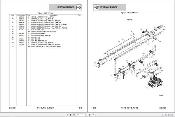 CAT Telehandler TH414C Parts Manual, Service Manual, Operation And ...