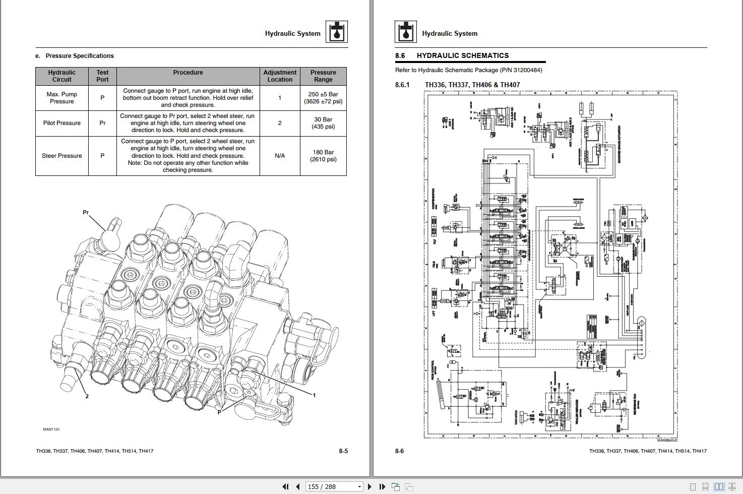 CAT Telehandler TH514 Service Manual