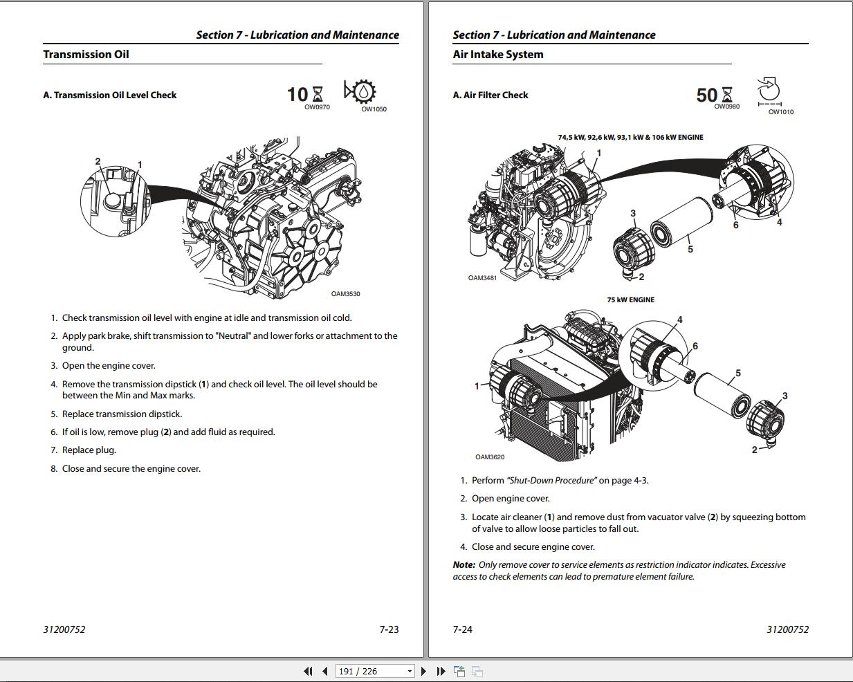 CAT Telehandler TH514C Operation And Maintenance Manual