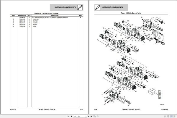 CAT Telehandler TH514C Parts Manual