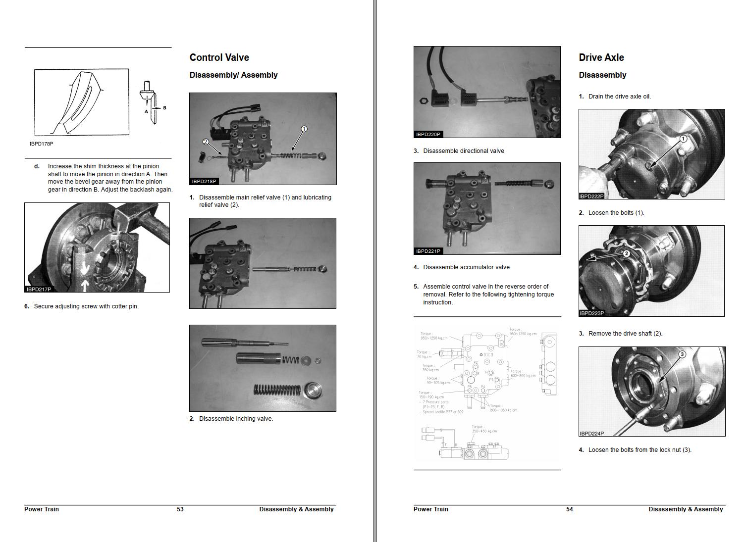 Daewoo Forklift D20S-3 to D30S-3 Service Manuals SB4105E00