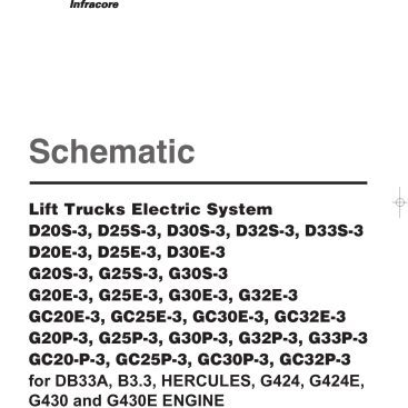Daewoo Forklift D20S-5 to D33S-5, D35C-5 Electric Schematic SB4258E02