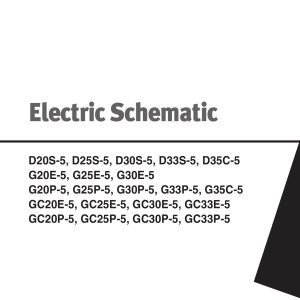Daewoo Forklift D20S-5 to GC33P-5 Electric Schematic SB4258E01