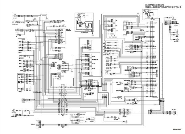 Daewoo Forklift D20S-5 to GC33P-5 Electric Schematic SB4258E00