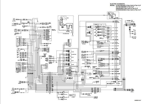 Daewoo Forklift D20S-5 to GC33P-5 Electric Schematic SB4258E01