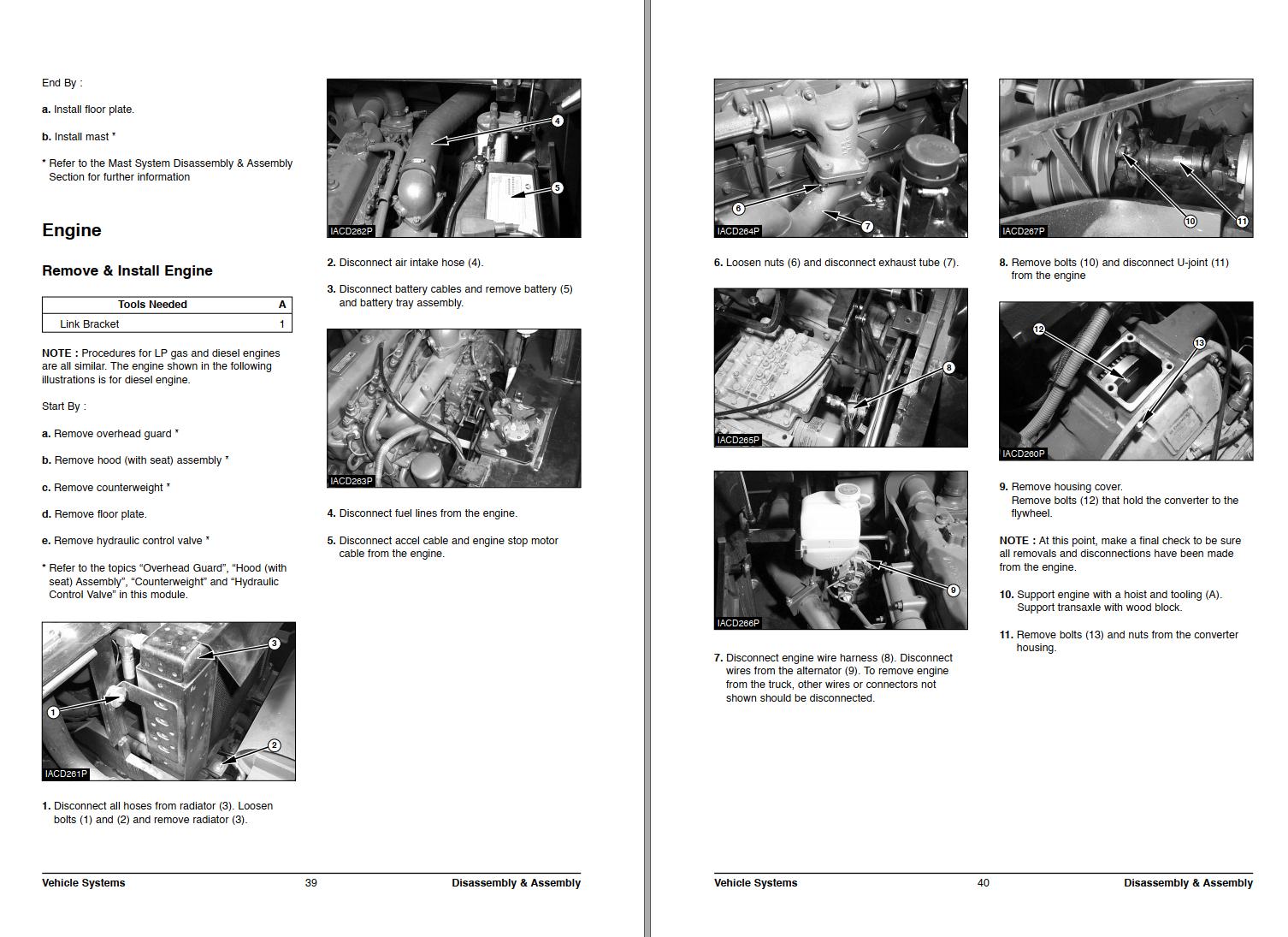 Daewoo Forklift D35S-2 to G50SC-2 Service Manuals SB2200E00