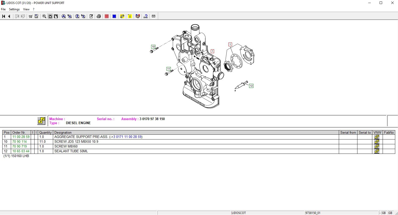 Liebherr Spare Parts List Service Library Lidos Offline COT Diesel ...