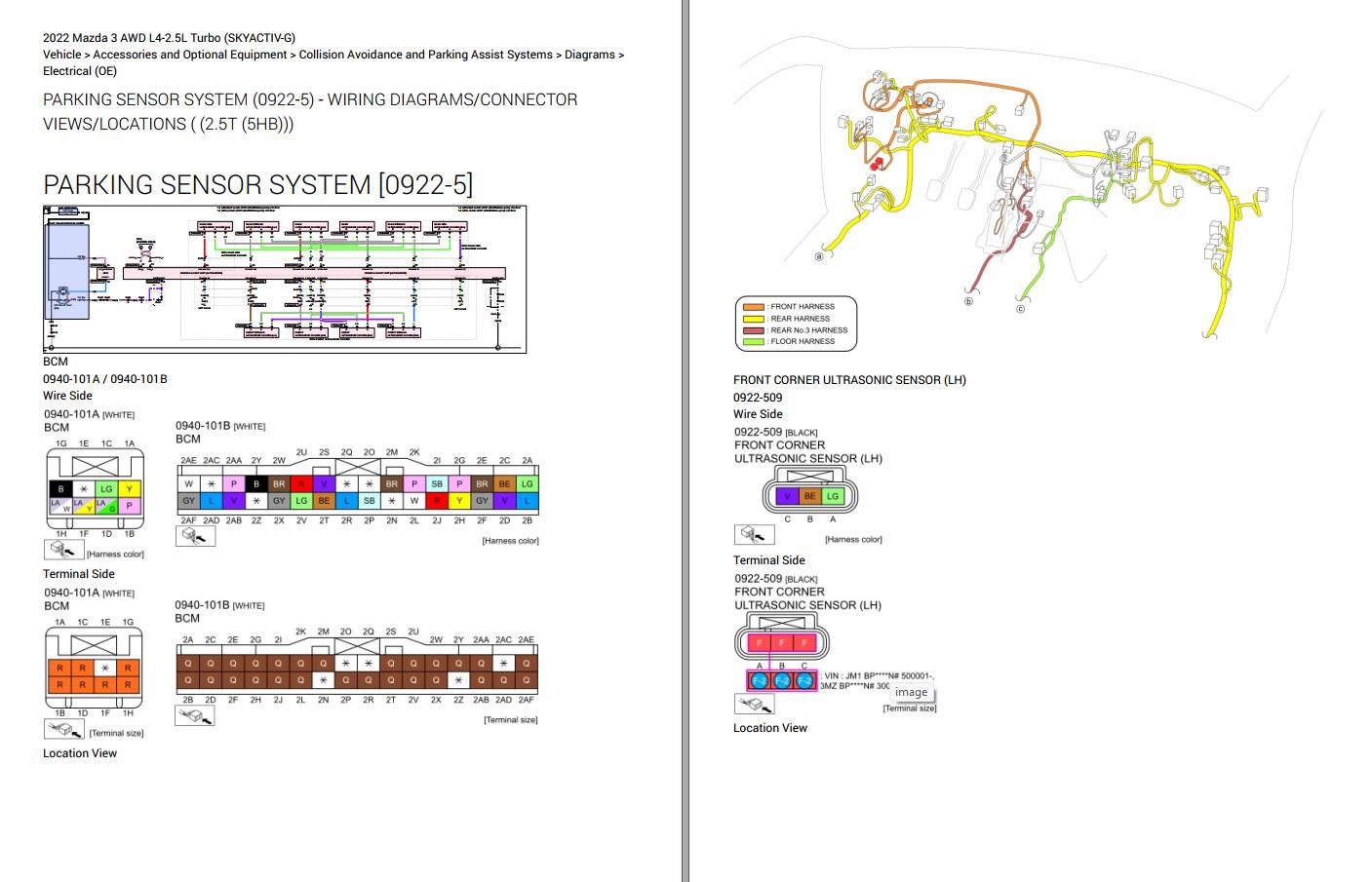 Mazda 3 AWD L4-2.5L Turbo Electrical Wiring Diagram