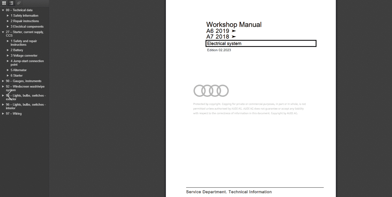 Audi 2023 Workshop Service Schematic Diagram Manual PDF How To Install ...