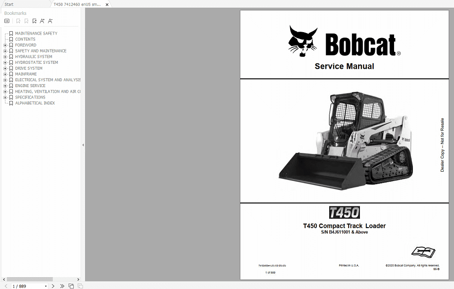 Bobcat Service Library and Schematic Diagrams Collection Combo PDF How To Install Guide Instruction