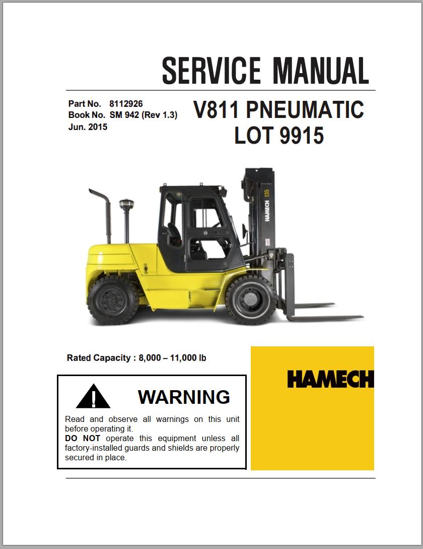 Crown IC Hamech 2012 - V811 Parts, Service Manual