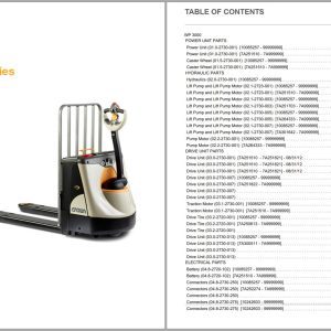 Crown Pallet WP 3200 Parts Catalog, Service Manual