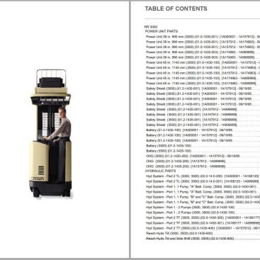 Crown Reach RM RMD 6000S Parts Catalog, Service Manual