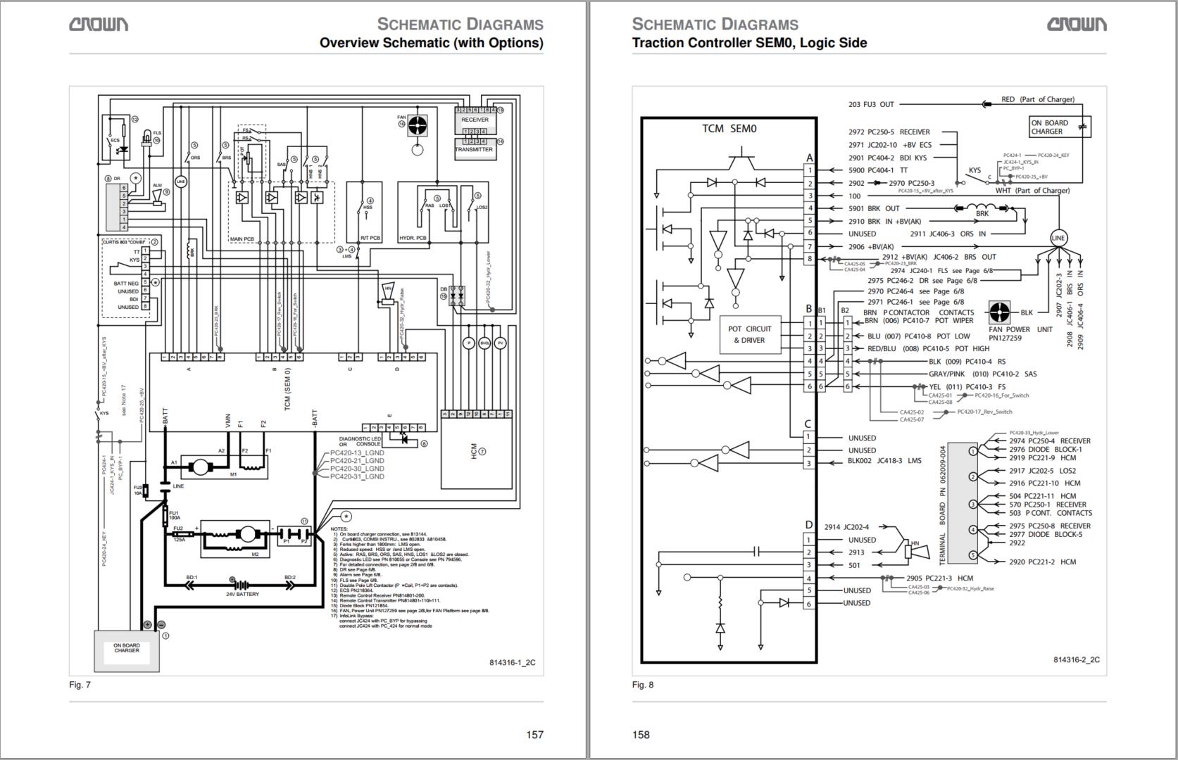 Crown Walkie Stacker ST3000-25 Parts Catalog, Service Manual