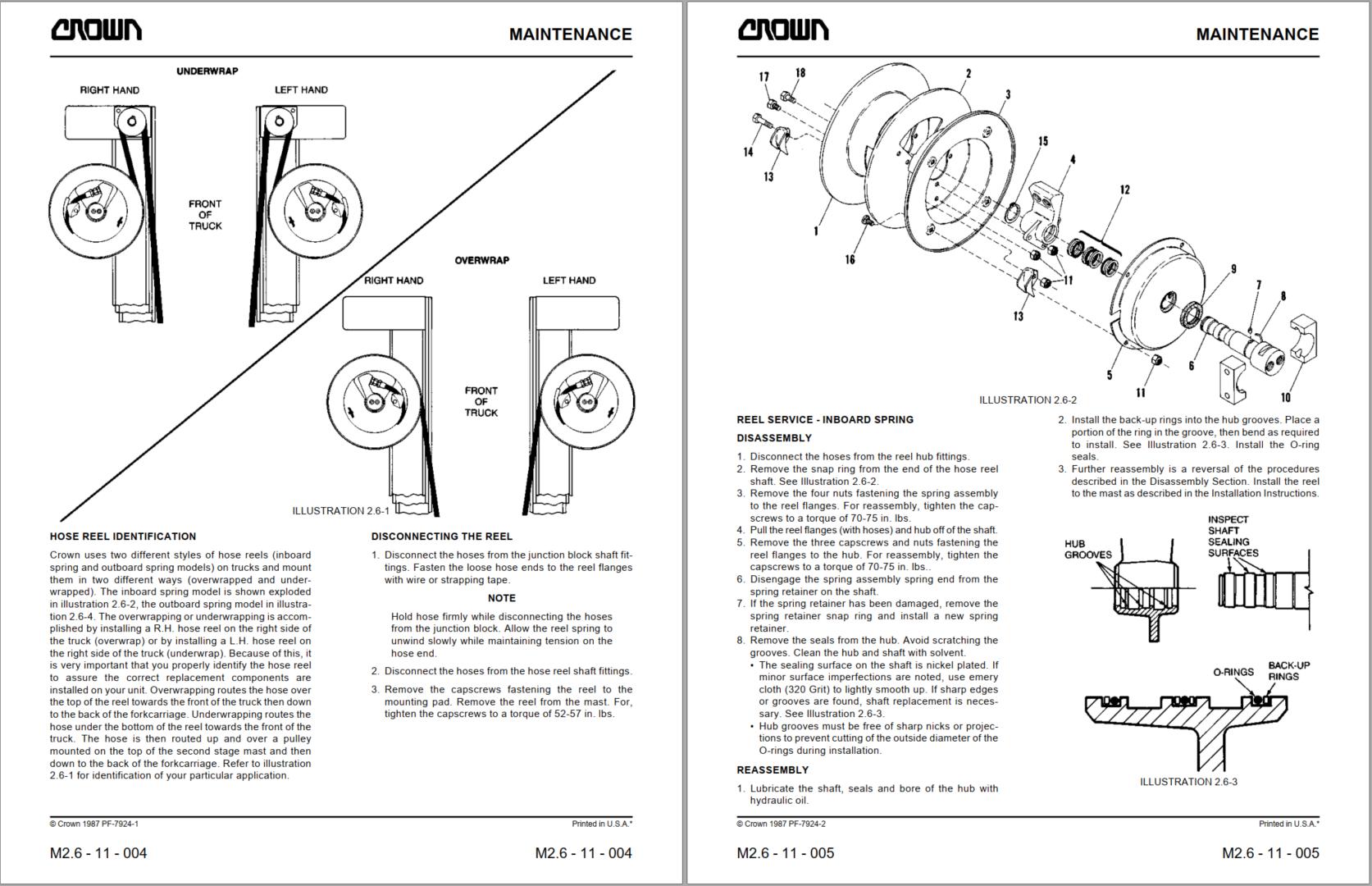 Crown Walkie Stacker WB Parts Catalog, Service Manual