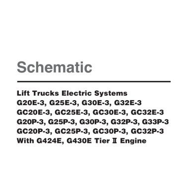 Daewoo Forklift G20E-3 to GC30E-3 Electric Schematic SB4060E00