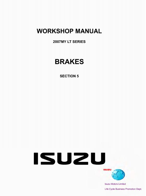 Isuzu Truck LT07-E Workshop Manual