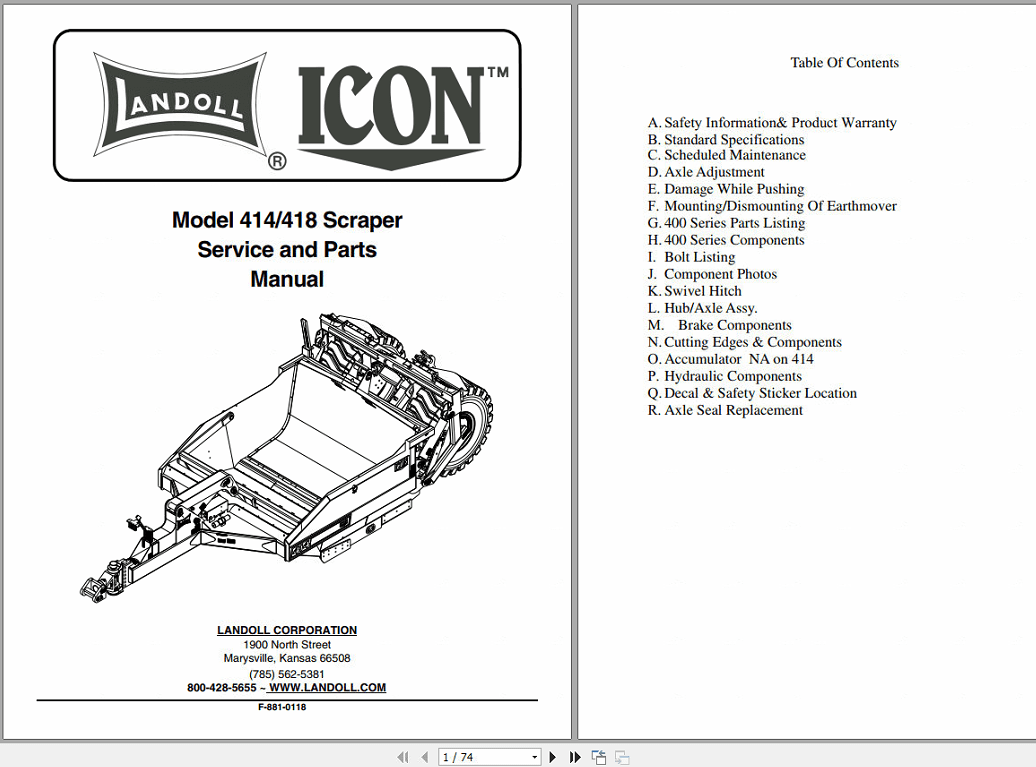 Landoll Service Information ICON Industries Construction Equipment How ...