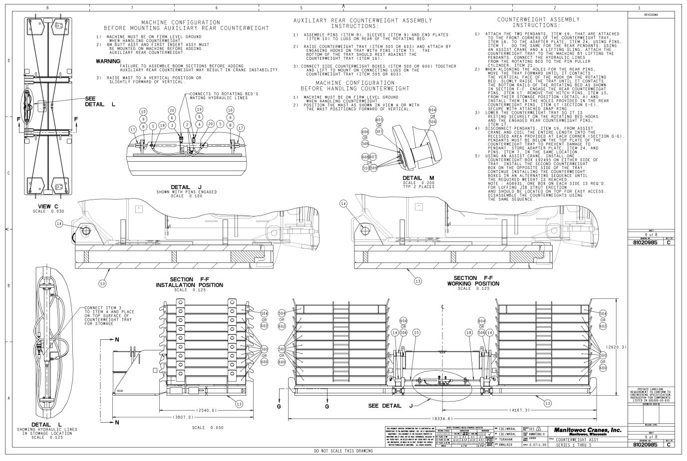 Manitowoc Crane 16000 Parts Manual