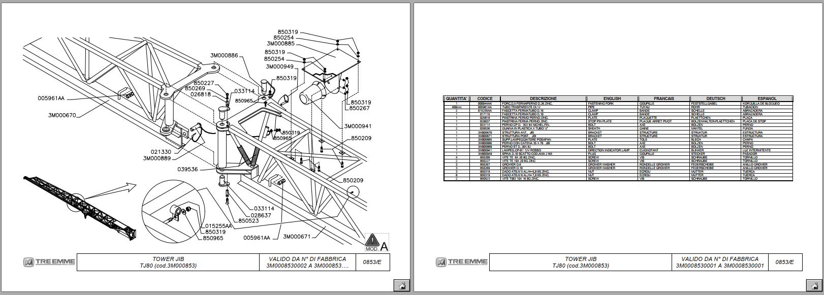 Merlo Panoramic XS EV EVS EVN, Perkins Engine Parts Manual, Master Book DE
