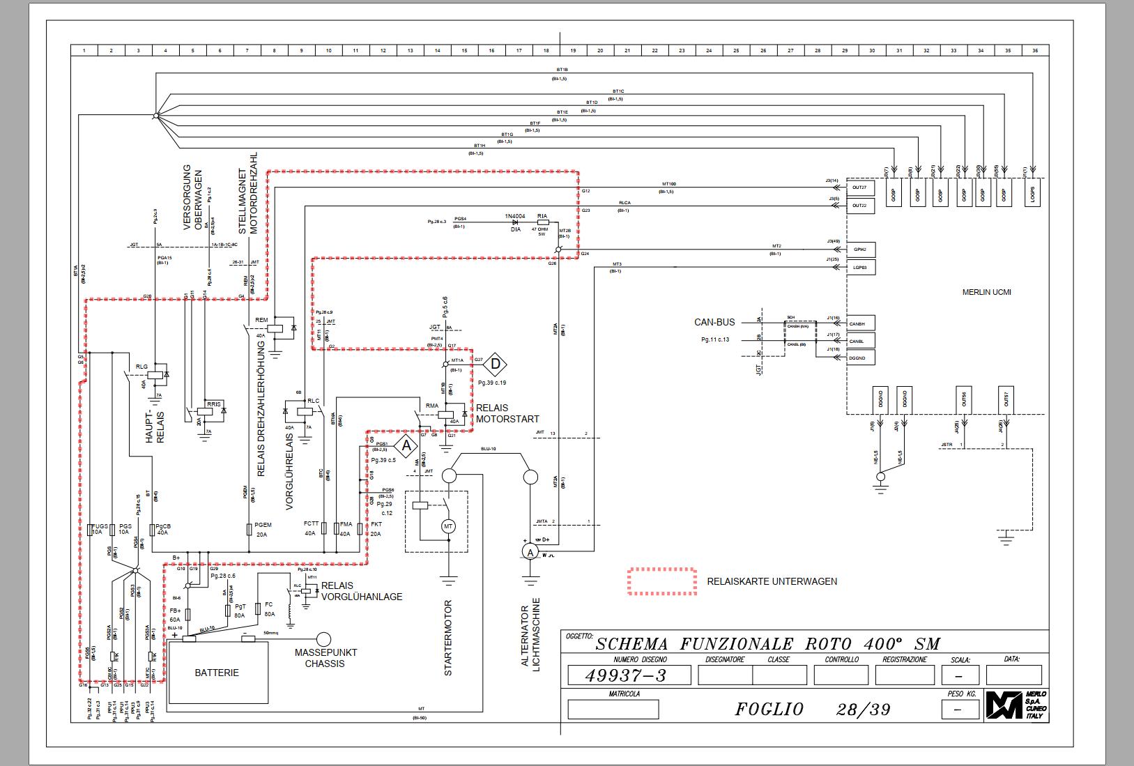 Merlo ROTO SM 400° R38.14 to R50.10S Service Manuals (- SAV C037142) DE