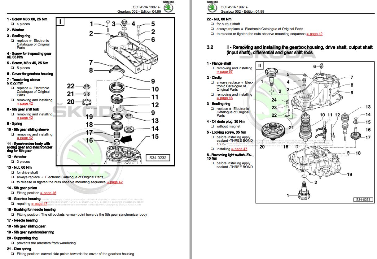Skoda Octavia Tour 1U Workshop Manual