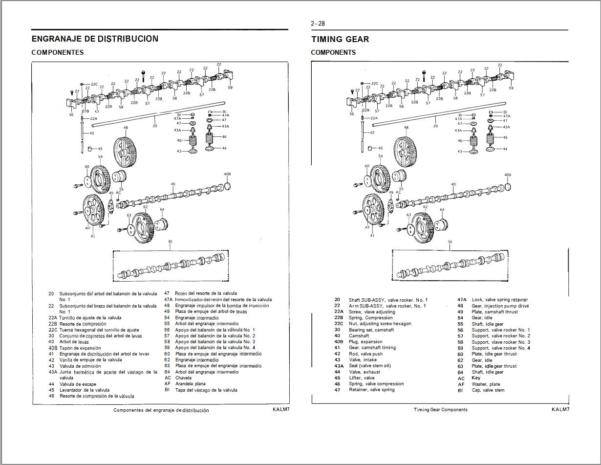 Toyota Engine 11Z 12Z 13Z 14Z Repair Manual EN ES