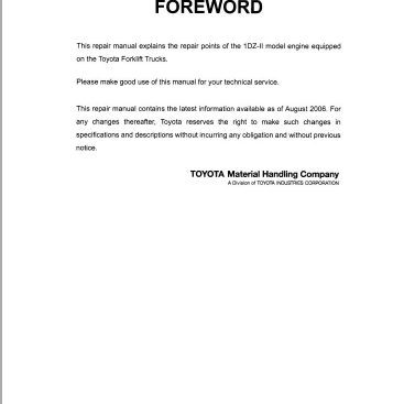 Toyota Engine 1DZ-III Repair Manual