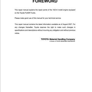 Toyota Engine 1FS Repair Manual