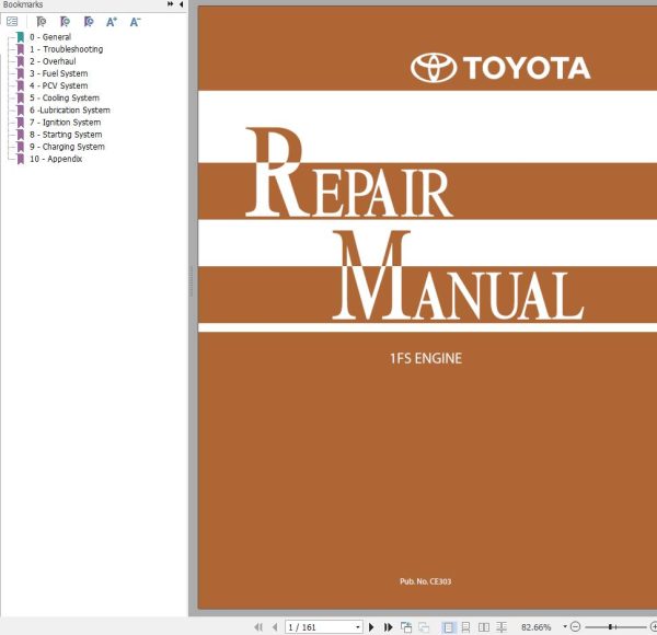 Toyota Engine 1FS Repair Manual