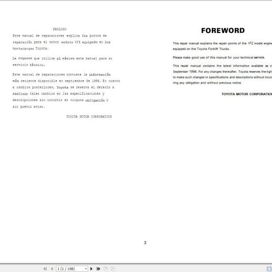 Toyota Engine 1FS Repair Manual