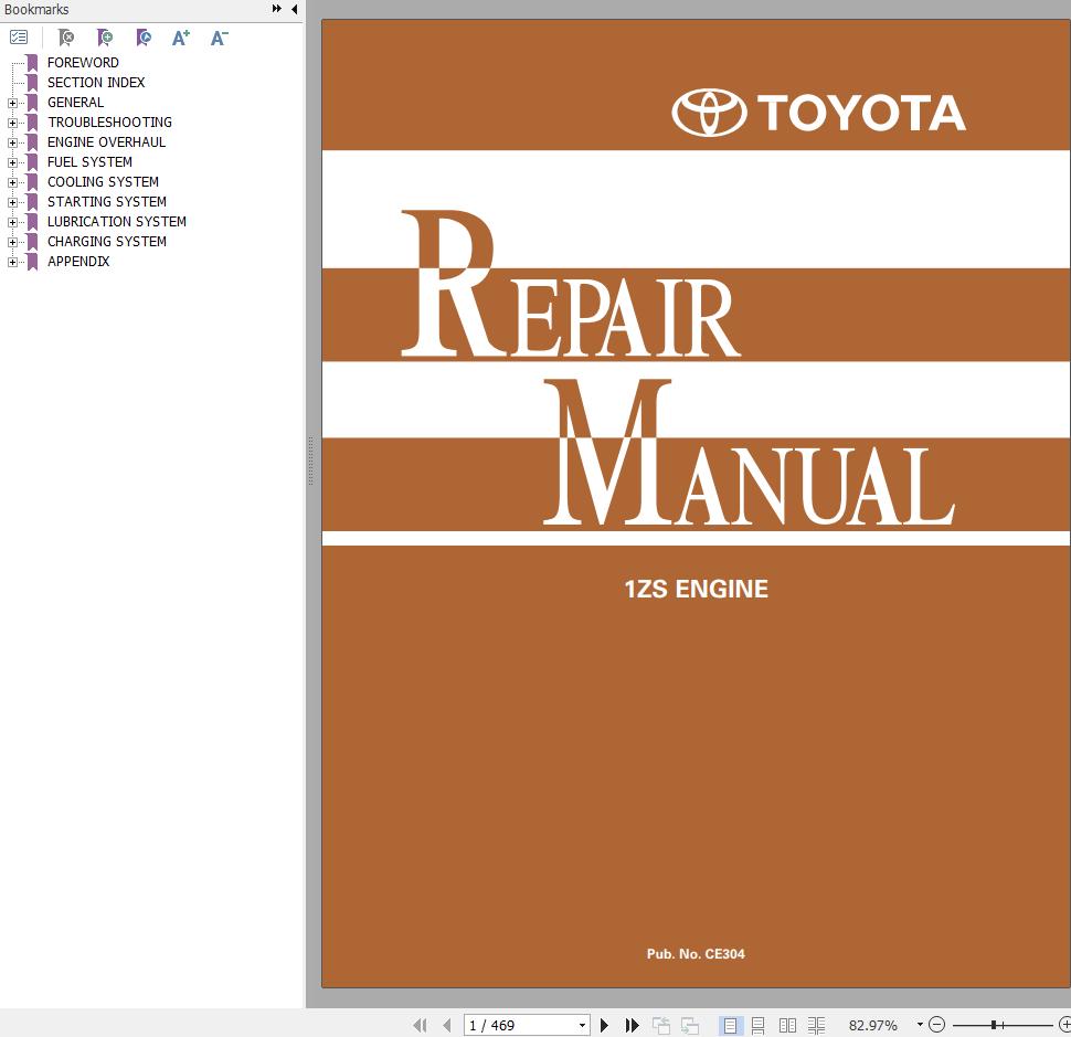 Toyota Engine 1ZS Repair Manual